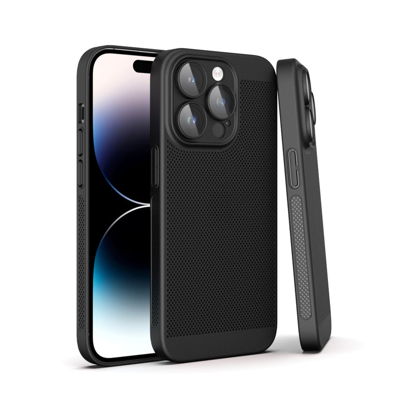 Heat Dissipation Breathable Grid Phone Case For iPhone - Golden Shield