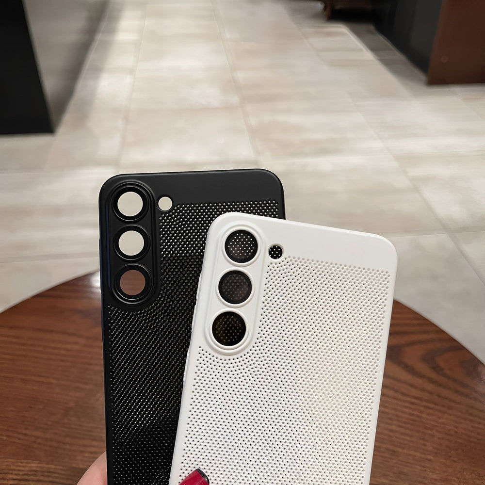 Heat Dissipation Breathable Grid Phone Case For Samsung - Golden Shield