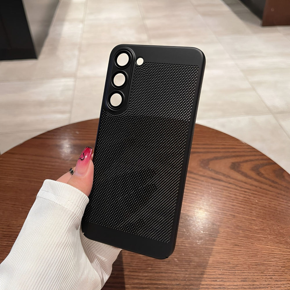 Heat Dissipation Breathable Grid Phone Case For Samsung - Golden Shield