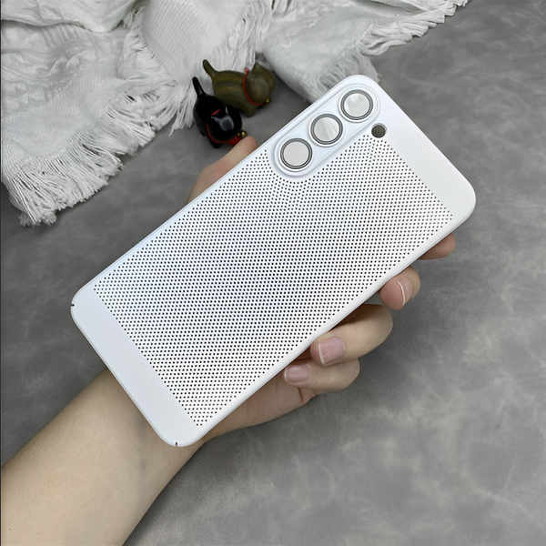 Heat Dissipation Breathable Grid Phone Case For Samsung - Golden Shield